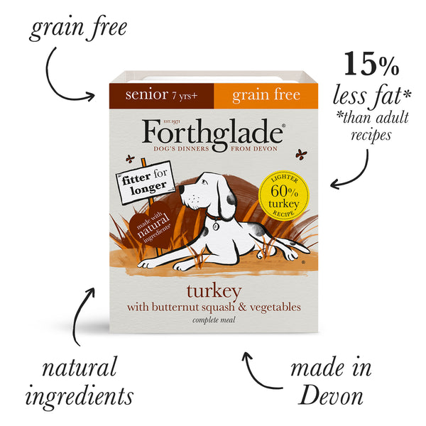 Senior Trukey & Butternut Squash Grain Free Wet Dog Food | Forthglade